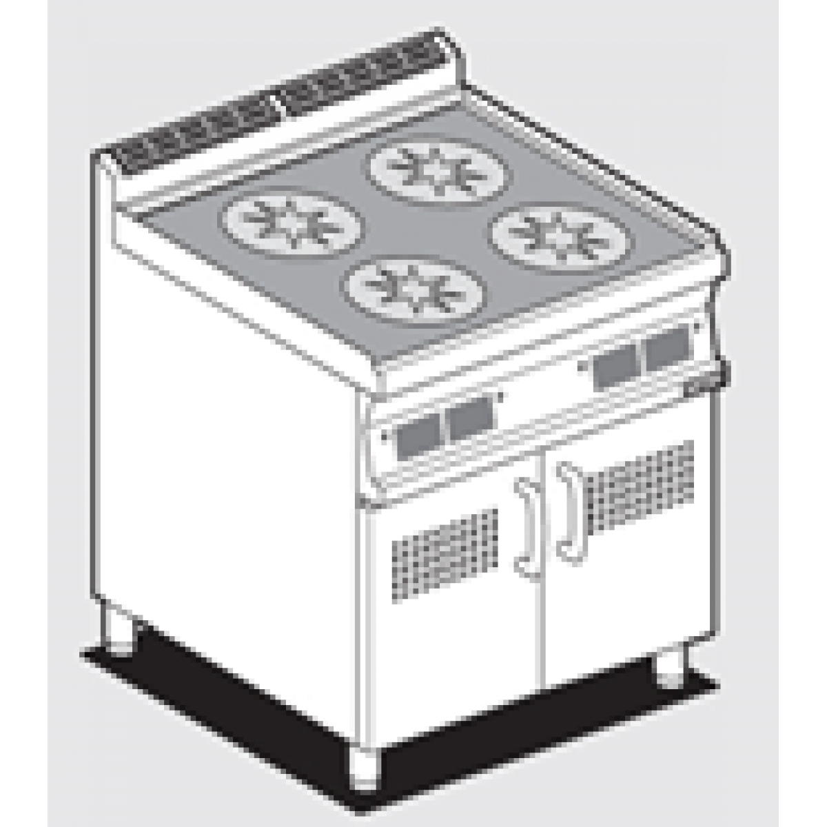 4 ZÓNÁS INDUKCIÓS TŰZHELY, NYITOTT TÁROLÓ, DIGITÁLIS VEZÉRLŐEGYS